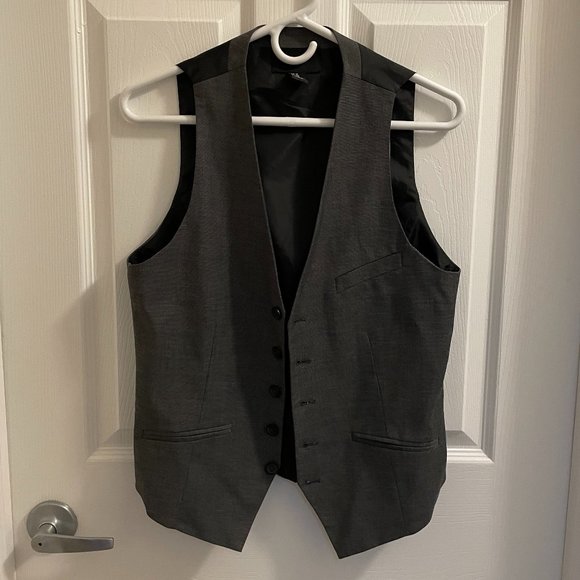 H&M | Suits & Blazers | Hm Vest Mens 34 Regular Gray With Black 5 ...